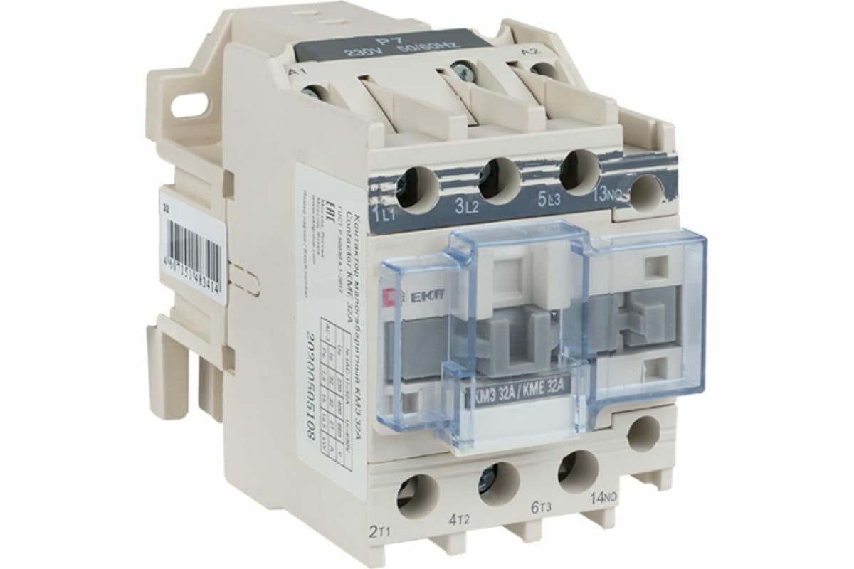 Магнитный пускатель EKF КМЭ 32А ~380В малогабаритный 1NO ctr-s-32-380