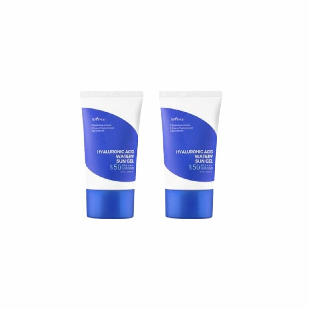 ISNTREE Набор солнцезащитных гелей для лица spf50+ Hyaluronic Acid Watery Sun Gel