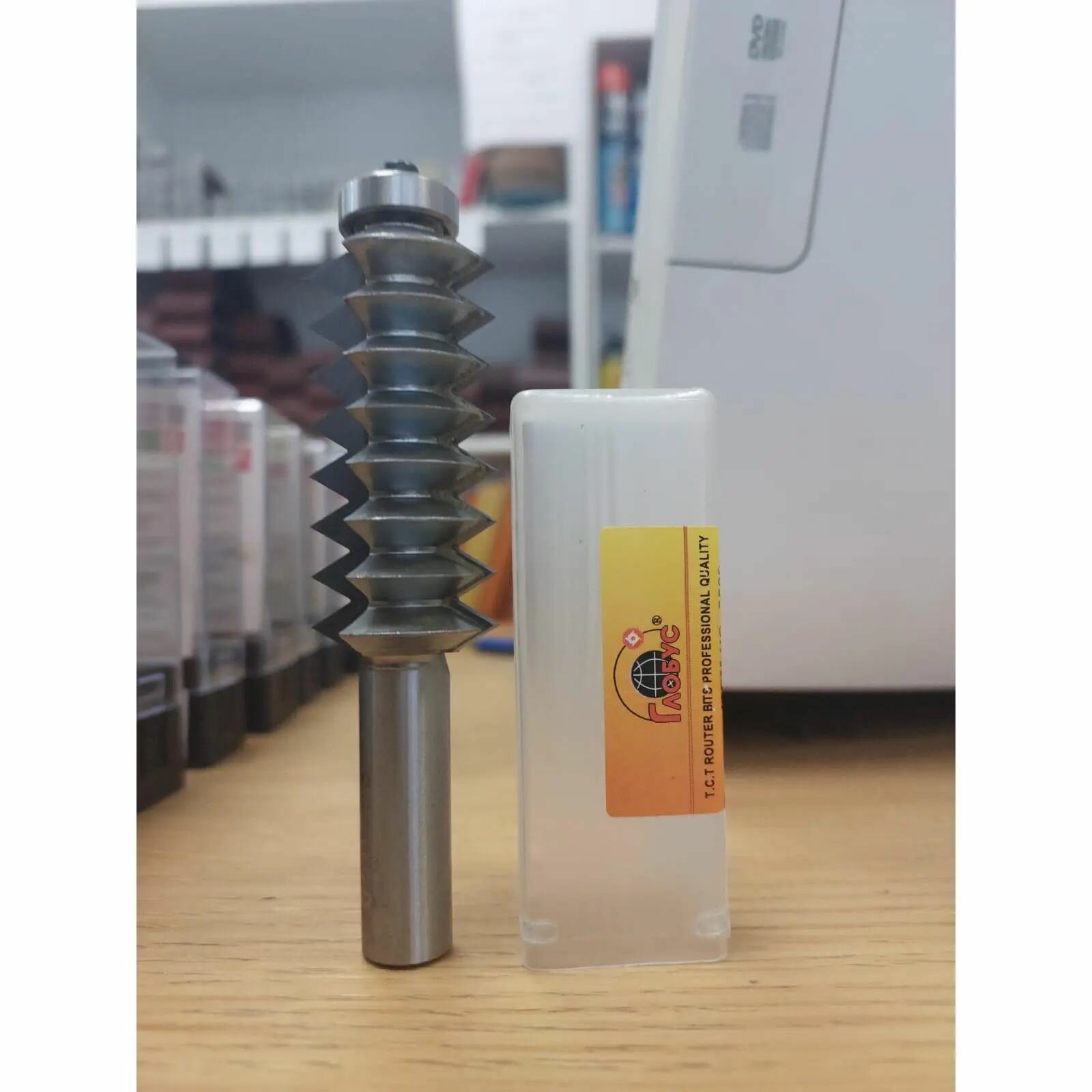 Фреза для сращивания Z:8 Глобус 2500 D:26mm I:54mm d:12mm Z:8 "Треугольный шип"с(ниж подш) Арт:2500D26d12