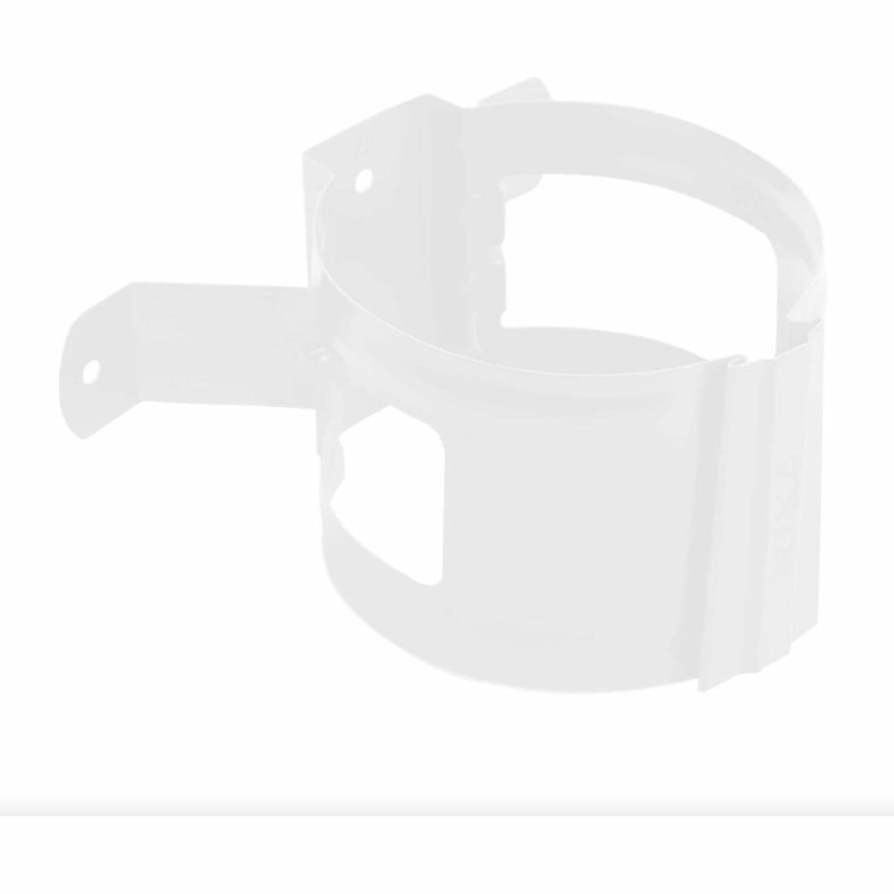 Круглый держатель трубы NIKA RAL 9003 белый, дерево В0000019288