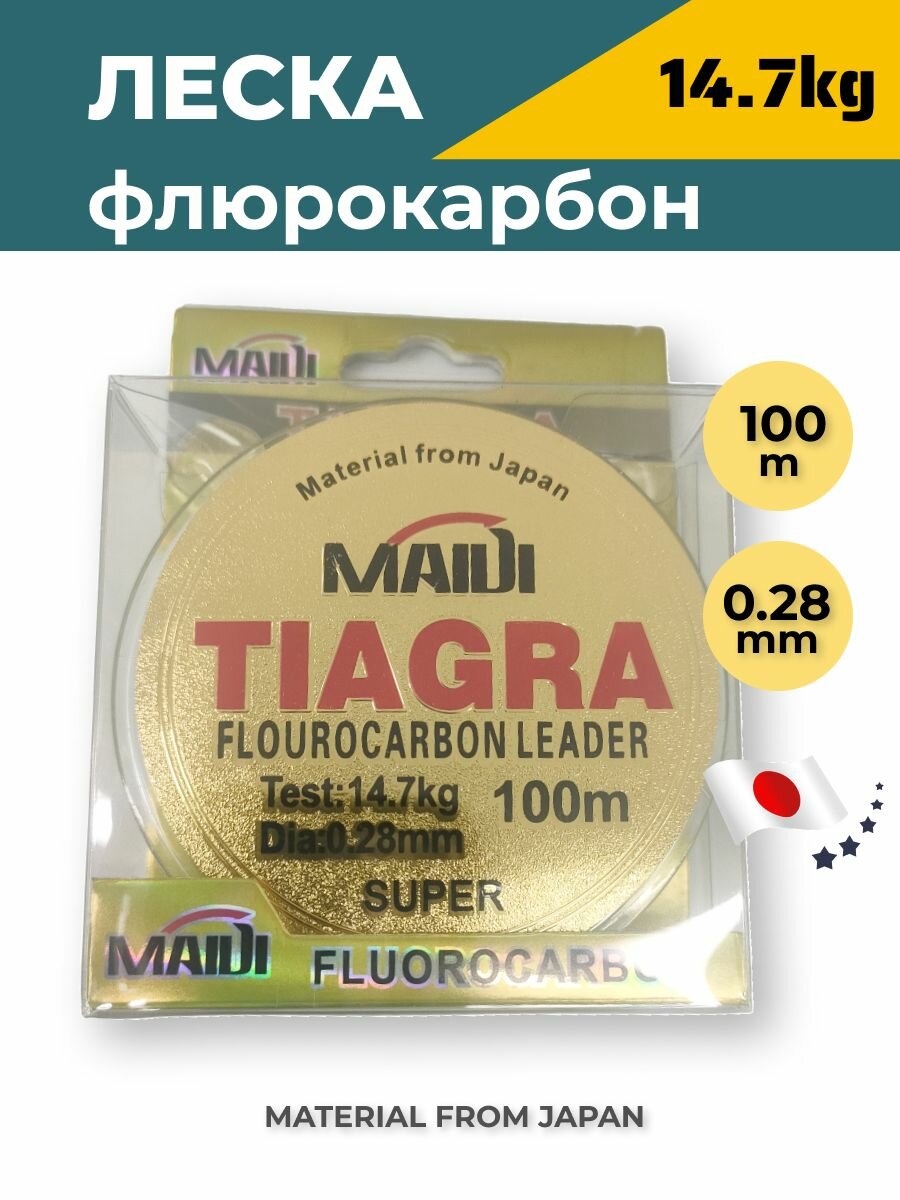 Леска рыболовная флюрокарбон 100 м