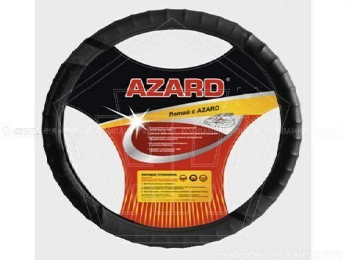 Оплетка на руль "azard" ваз 2107 винил, черный (опл00020)