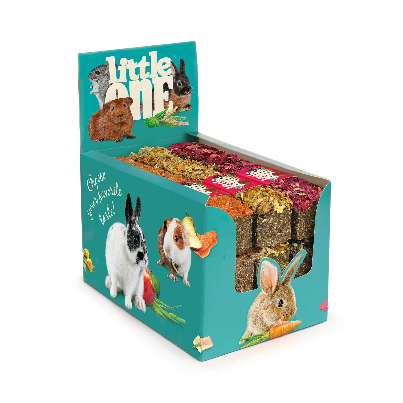 Лакомства для грызунов Палочки из лугов трав с топпингом 85г Little One (Литтл Ван) 3/9