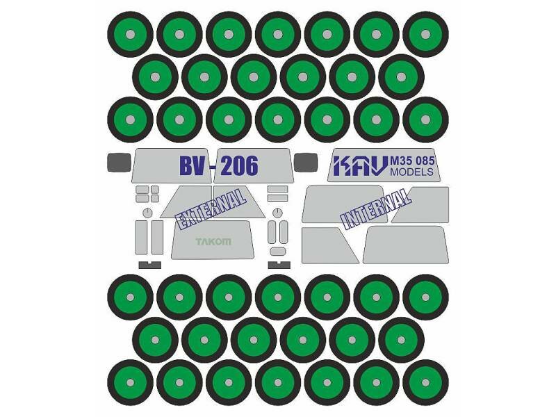Окрасочная маска на бронетранспортер BV 206, Takom. Масштаб 1:35