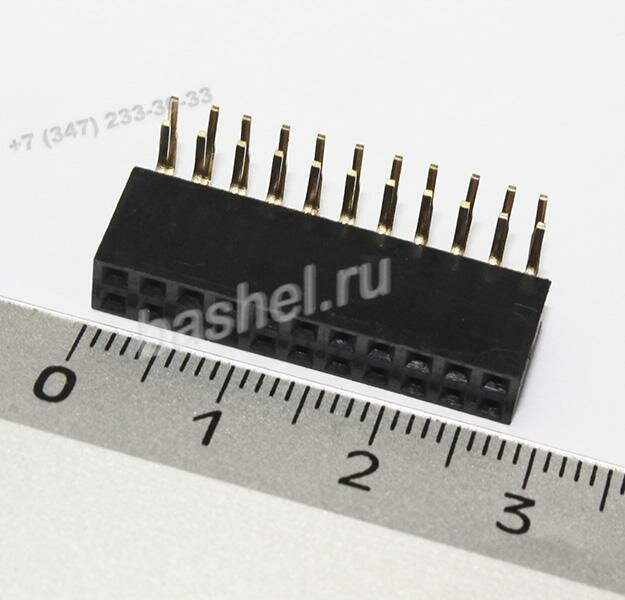 Разъем штыревой PBDR-2x11 (2,54)