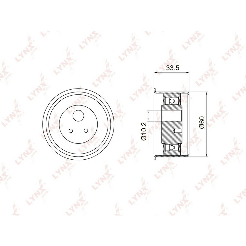 Ролик натяжной lynxauto pb-1036 lynxauto pb-1036