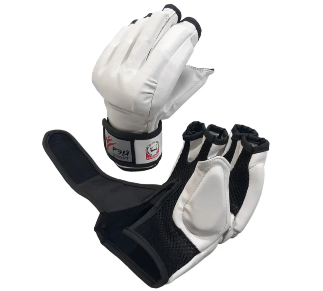 Перчатки для единоборств кумите, искожа (M) Б2801ИС белый