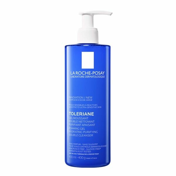 Гель-пенка для сверхчувствительной кожи лица двойного действия Toleriane La Roche Posay/Ля рош позе фл. 400мл