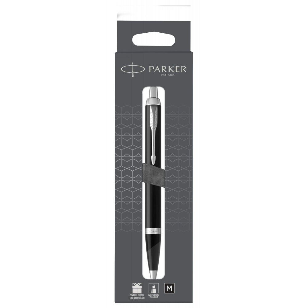 Parker 2150846 Ручка шариковая parker im essential k319 в подарочной коробке, matte black ct