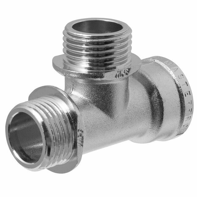 MPF тройник 1/2 ВР/НР/НР с ограничителем латунь резьба, сантехника для бытовой установки