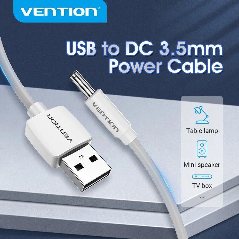 Кабель Питания Vention USB-DC 3,5 Мм, Адаптер USB A На 3,5 Мм, 5В Для Вентиляторов, USB-концентратор, Постоянный Ток, Кабель 5 — фото 1