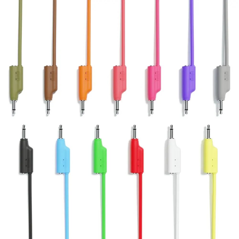 ExcelValley Моно стекируемые соединительные кабели TS 3,5 мм Eurorack 13-Pack, 15 cm - 6 inch
