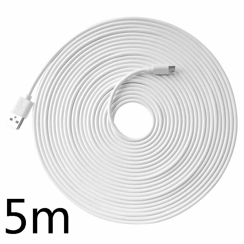 Зарядное устройство с микро-USB длиной 3/5 метров, гибкий белый кабель, шнур для смартфона Samsung Huawei Xiaomi Android Micro USB 4.5m
