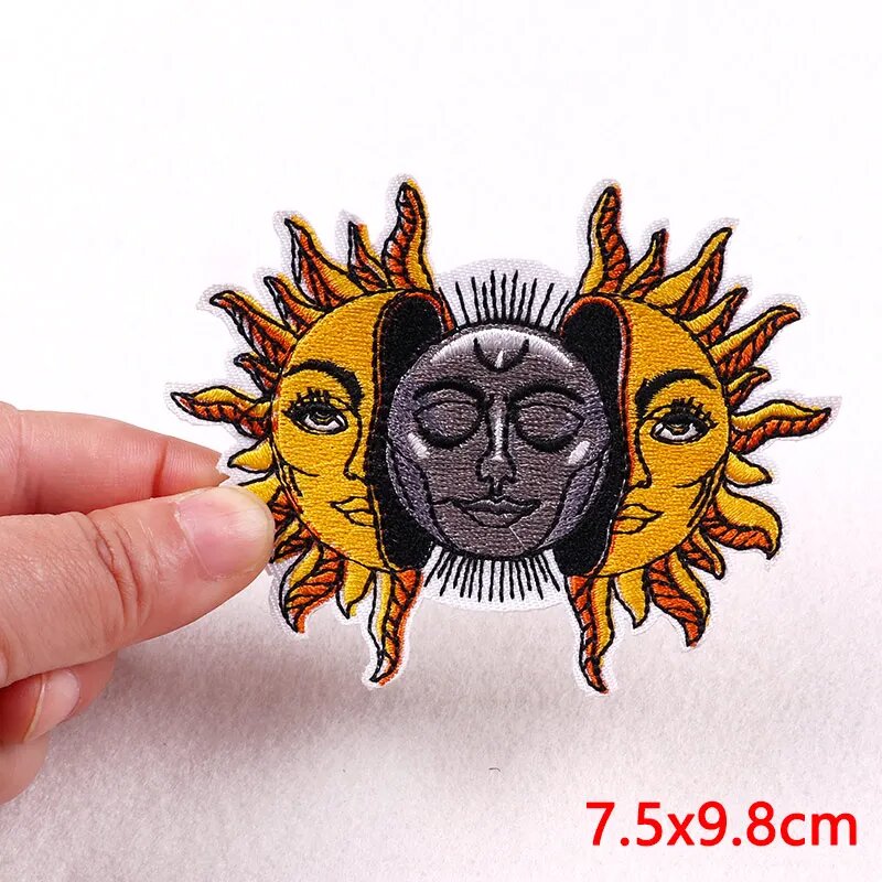 Термоклейкие нашивки для одежды "Солнце Луна" PE6308CT