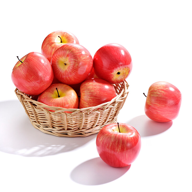 Красный EVA, имитация яблока, искусственные фрукты для украшения, домашняя кухня, товары для вечеринок, 1 шт.