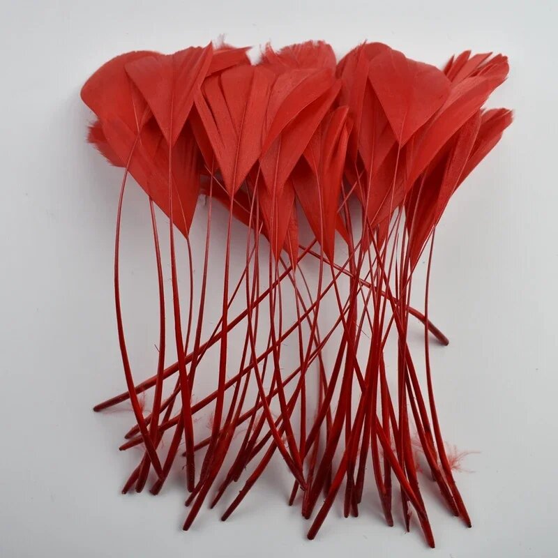 Искусственные гусиные перья Xywae, 20 шт. Красный, Red