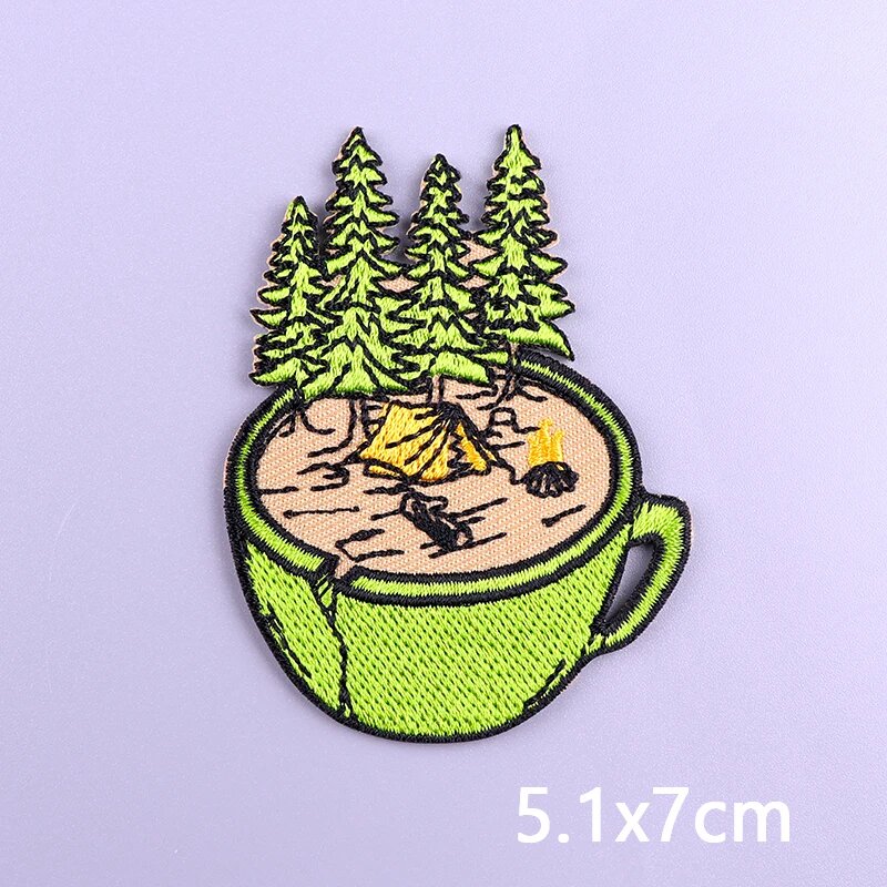 Вышитые нашивки животные горы pulaqi PE5902CT