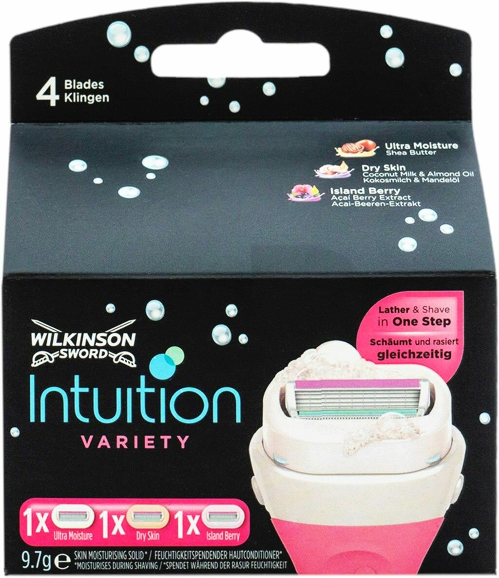 Кассеты картриджи сменные для бритвы женские WILKINSON SWORD Intuition Summer Variety 3 шт