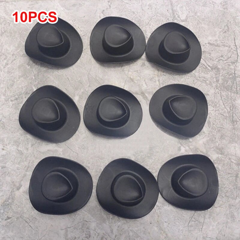 10 шт. миниатюрные пластиковые ковбойские шляпы для кукол Черный, C