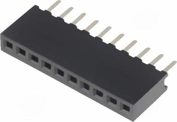 Гнездо CONNFLY DS1065-01-1*10S8BV IDC "мама" PIN 10 прямой 1,27мм THT 1x10 gold flash 1шт