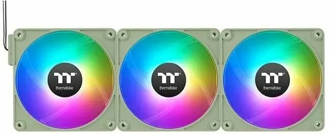 Корпусный вентилятор Thermaltake Вентилятор для корпуса CT120 EX Sync Matcha ARGB 120х120x25 зеленый 4-pin 28.5дБ (упак:3шт) (CL-F196-PL12MG-A) Ret