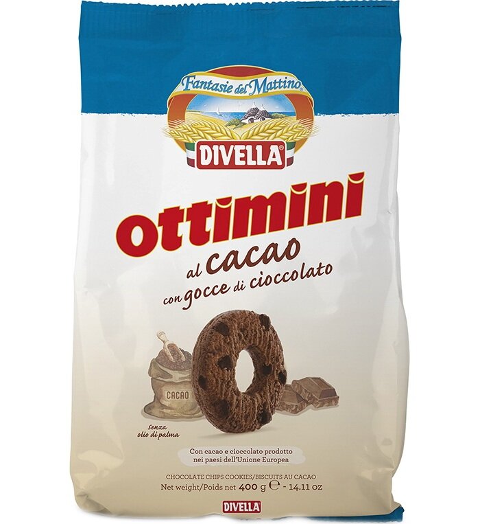 Печенье DIVELLA OTTIMINI Шоколадное 400г