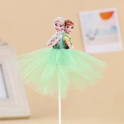 Декор торта "Frozen" Эльза и Анна, зеленый, 1pcs-Flag5