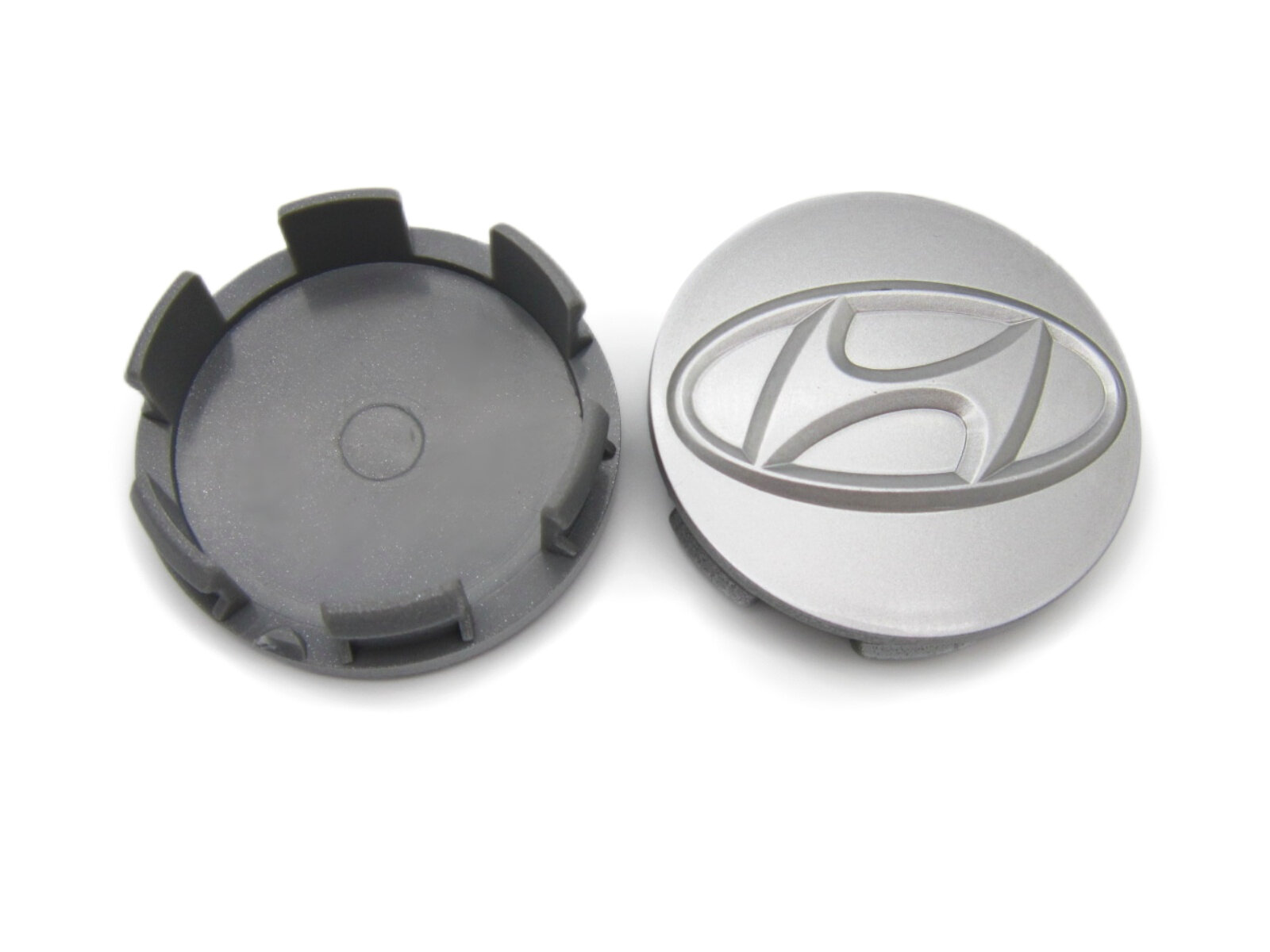 Колпачок, заглушка для литого диска СКАД Hyundai silver, 56/51/12 мм, 1 шт.
