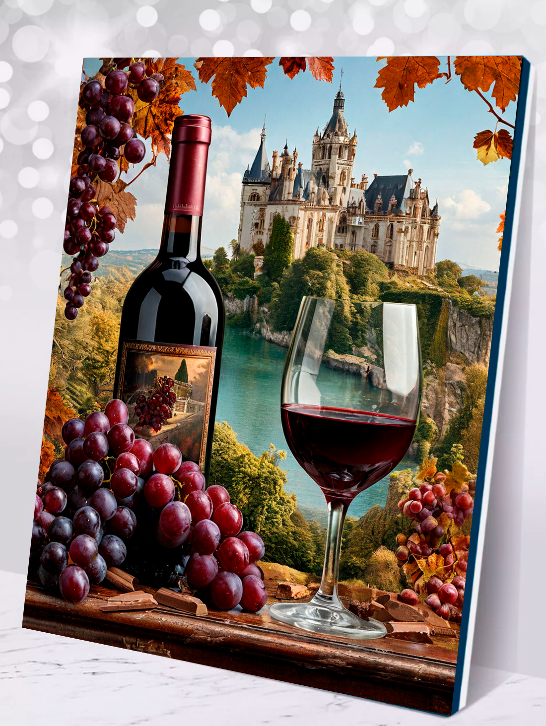 Картина по номерам "Французское вино" 40х50 см, хлопковый холст на подрамнике, акрил, Hobby Home