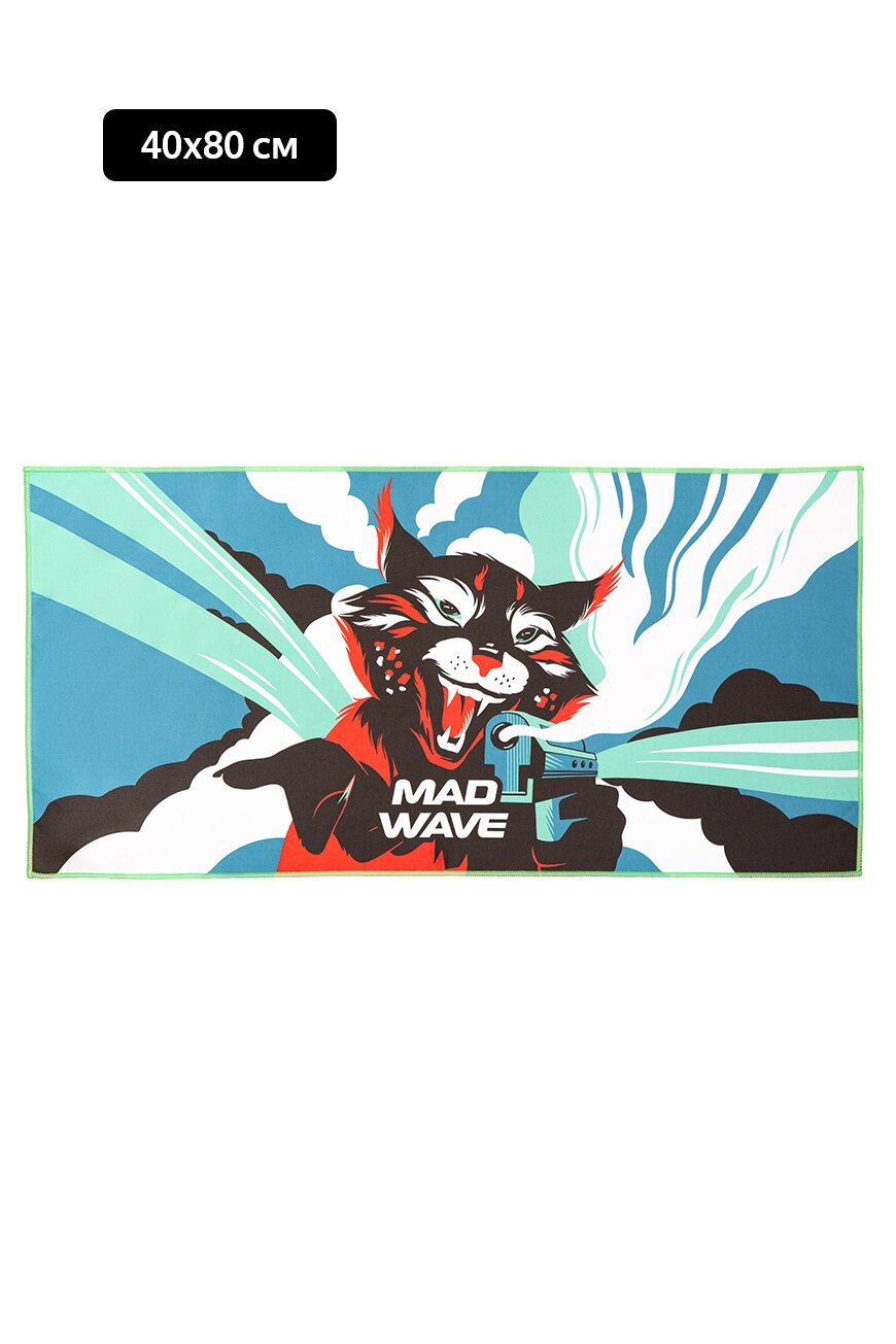 Полотенце MAD WAVE Microfiber towel Lynx, микрофибра, размер 40*80 см