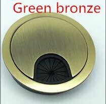 Крышка для отверстий для проводов из цинкового сплава 60mm, Green bronze