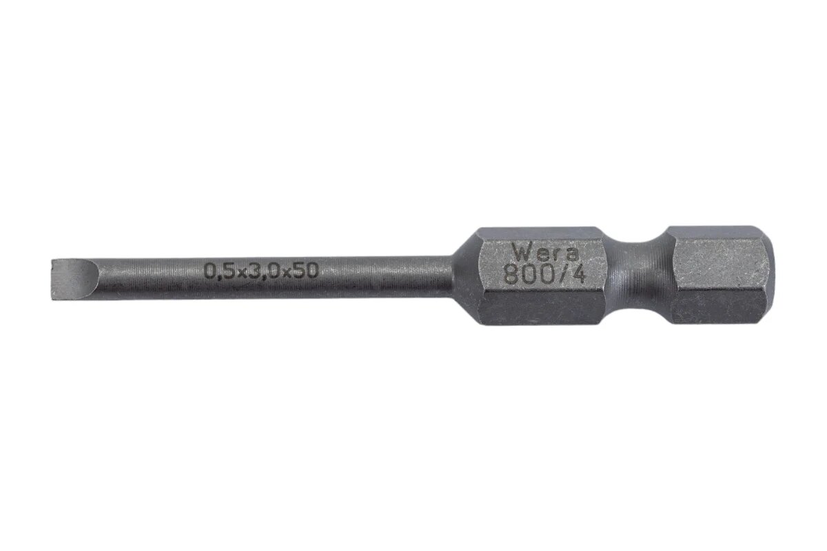 WERA биты (шт) 800/4 Z 0,5x3,0x50 MM WE-059305