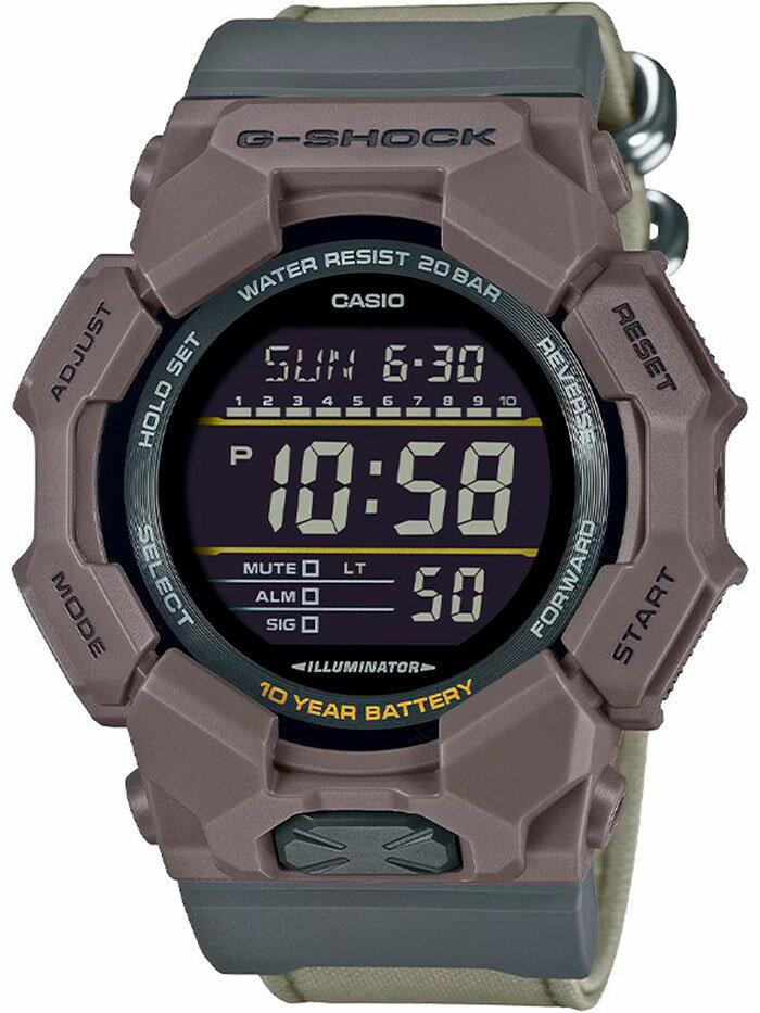 Наручные часы CASIO G-Shock, серый, хаки, коричневый, черный — фото 1