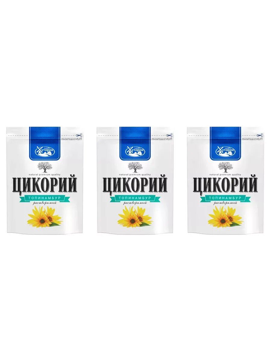 Цикорий Бабушкин Хуторок с топинамбуром, растворимый 3 уп по 100 гр