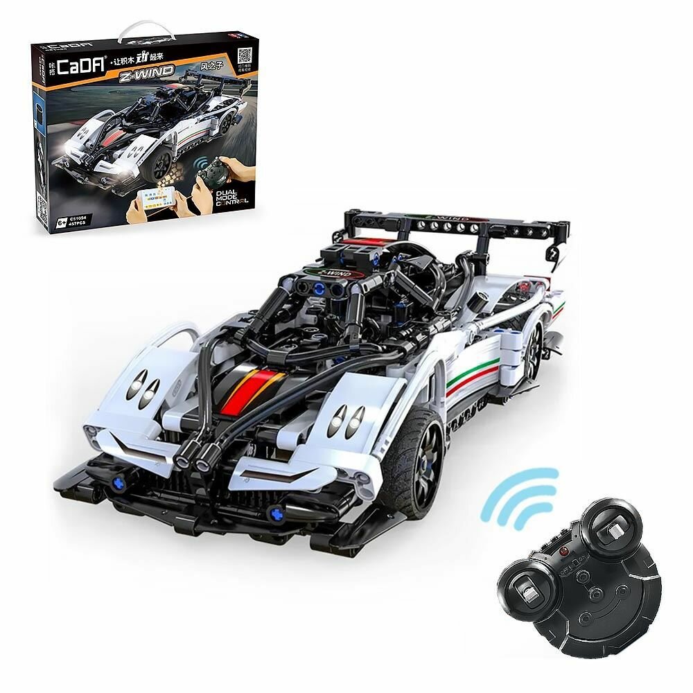 Конструктор Гоночный автомобиль Z-Wind на р/у свет (457 деталей) CaDA C51054W