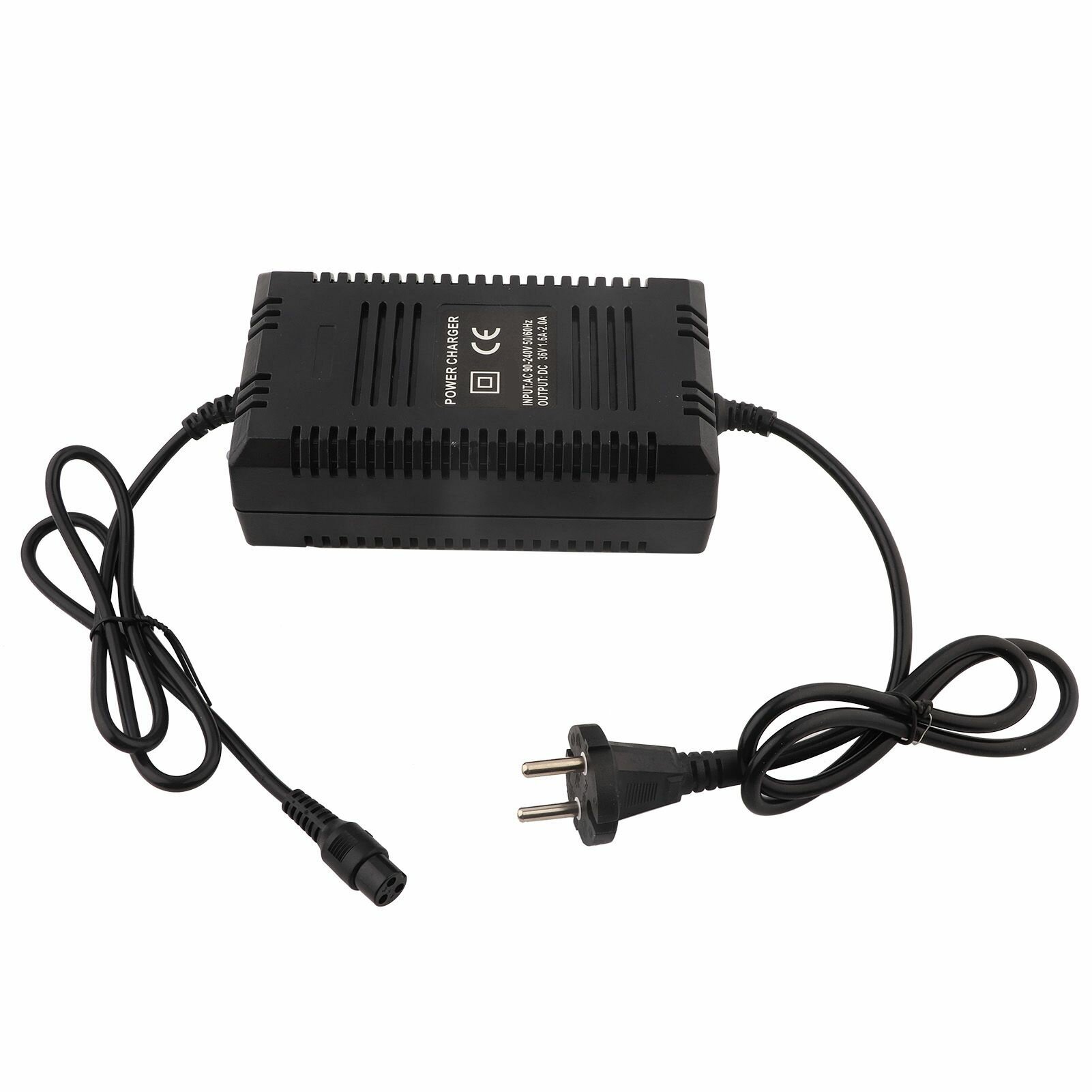 Зарядное устройство для электрического скутера, велосипеда, 36 В, 3-контактный разъем, высокая емкость, быстрая зарядка, портативный и прочный