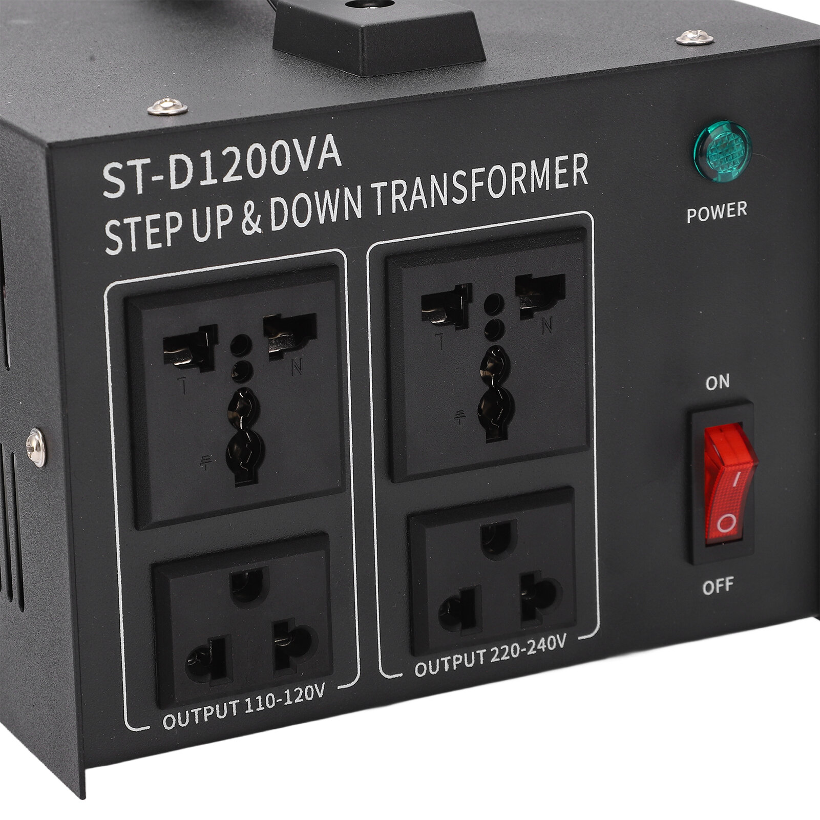 Трансформатор напряжения, повышающий понижающий преобразователь, 1200 Вт, регулируемый, 110–120 В, 220–240 В, вход переменного тока, вилка стандарта США
