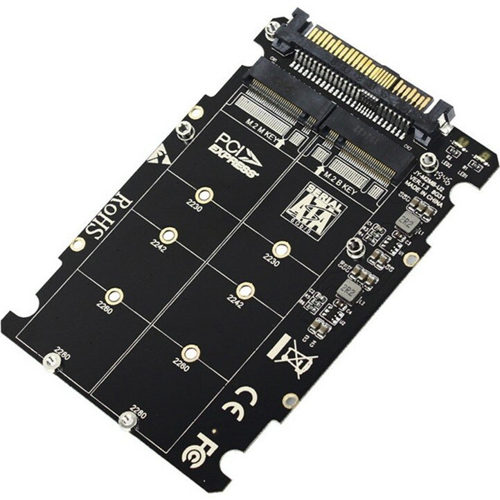 2 в 1 M.2 Nvme SATA U2PCB M.2 Nvme SSD Key M Key B SSD to U.2 SFF-8639 адаптер PCIe M2 конвертер настольный