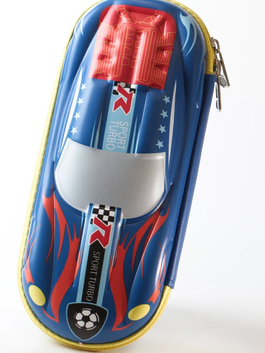 Пенал ProКанц "Машина 3D", школьный, объемный, без наполнения, принт