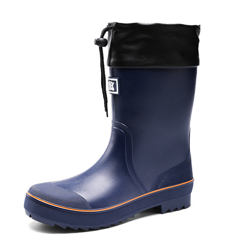 Модные полусапожки из Европы и Америки, ветро- и дождевики, мужская модная верхняя одежда, водонепроницаемая обувь для рыбалки с толстым дном, водонепроницаемая эластичная водонепроницаемая обувь из ткани