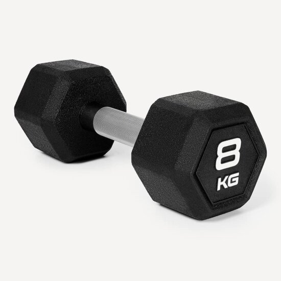 Гантель гексагональная Starfit DB-301PRO 8 кг, обрезиненная, черный