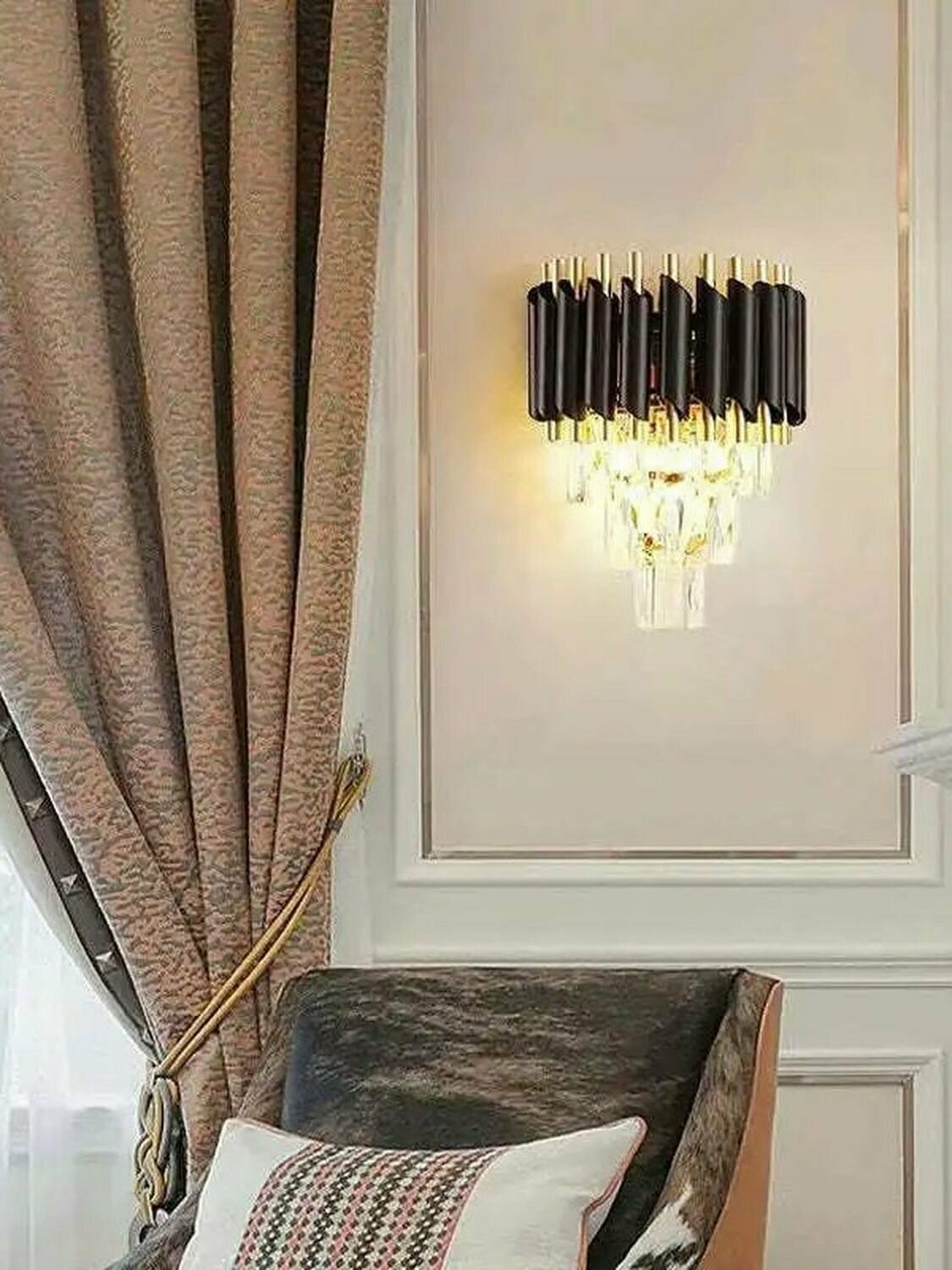 Бра хрустальное, 2шт. цоколь E14, в комплекте 2 шт.