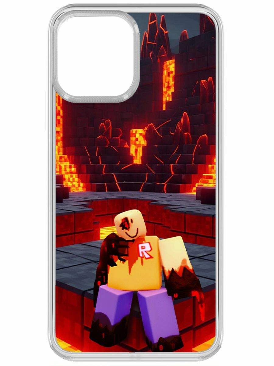 Чехол-накладка Krutoff Clear Case Roblox-Форсакен Джон Доу (Forsaken John Doe) для iPhone 13 Pro