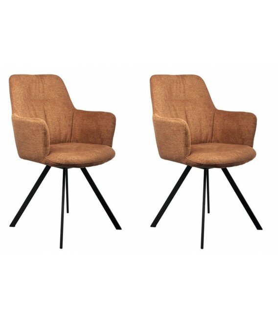 Стул Grant терракотовый шенилл на поворотном механизме (Комплект 2 шт.)