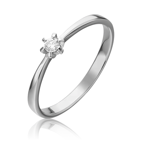 Кольцо, белое золото, 585 проба, бриллиант