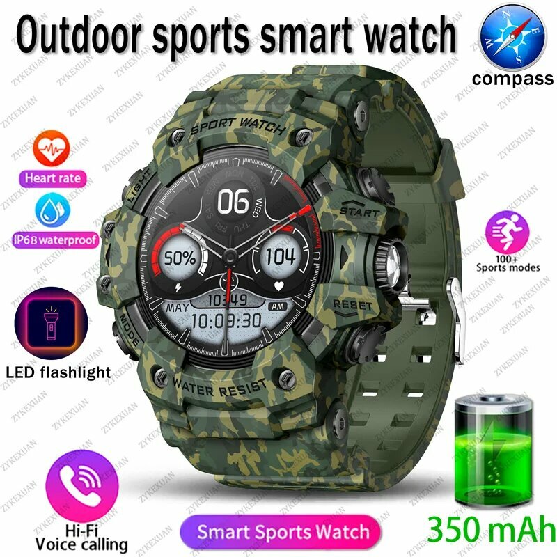 Умные часы 2025 Rugged Sport Green Camo
