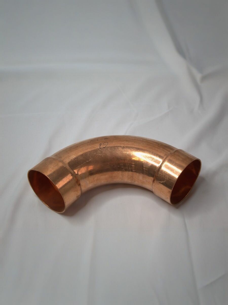 Отвод медный под пайку Дн 89 мм двухраструбный - 1 шт.