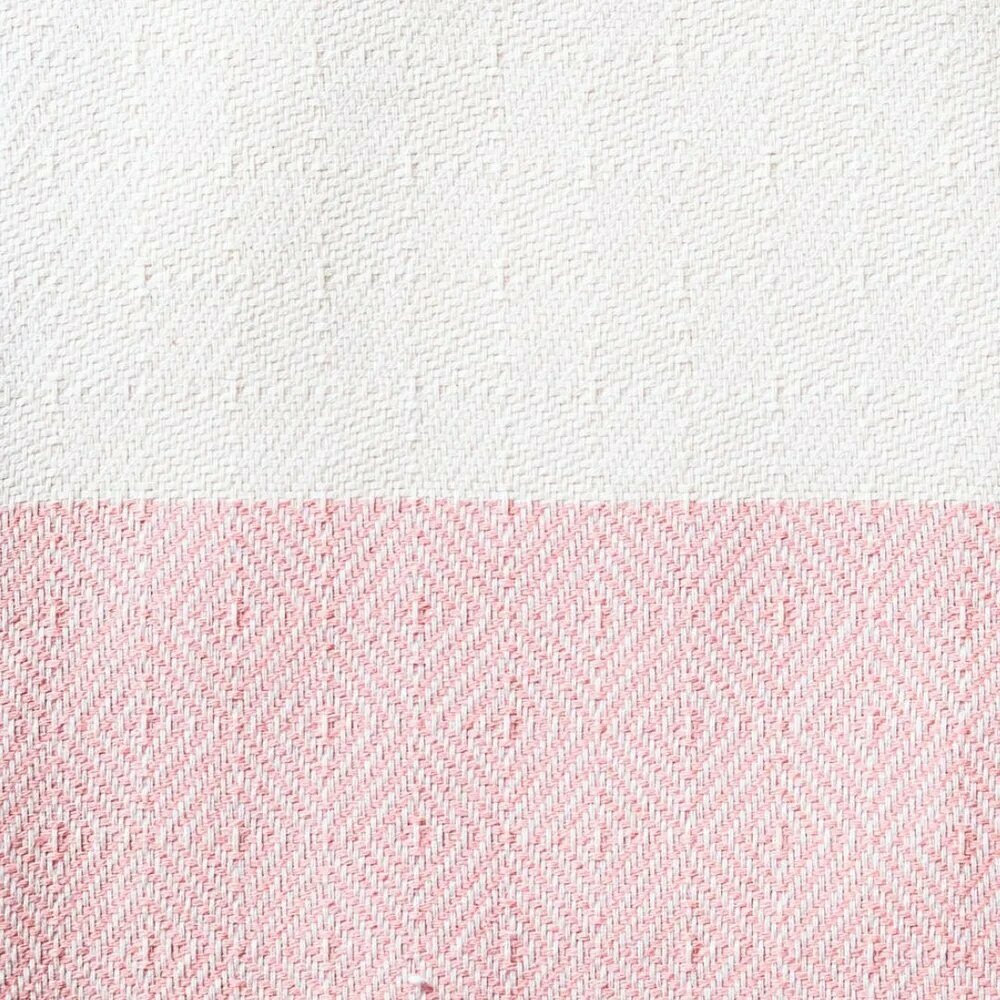 Пляжное полотенце, Бязь, 100x180 см, светло-розовый, светло-бежевый, 1 шт.