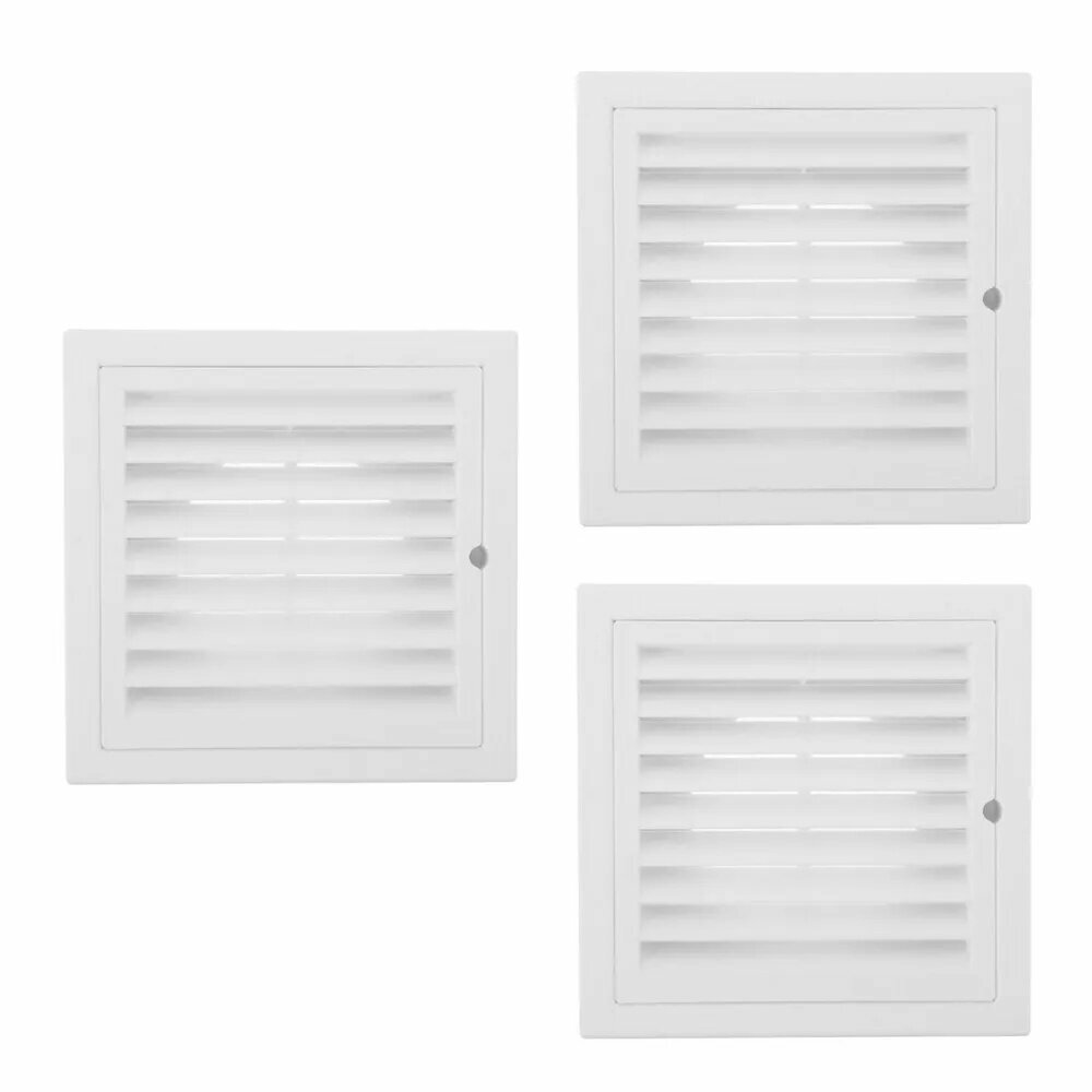 Пластиковая квадратная решетка с фильтром для вентиляции балкона и ванной комнаты, набор из 3 шт