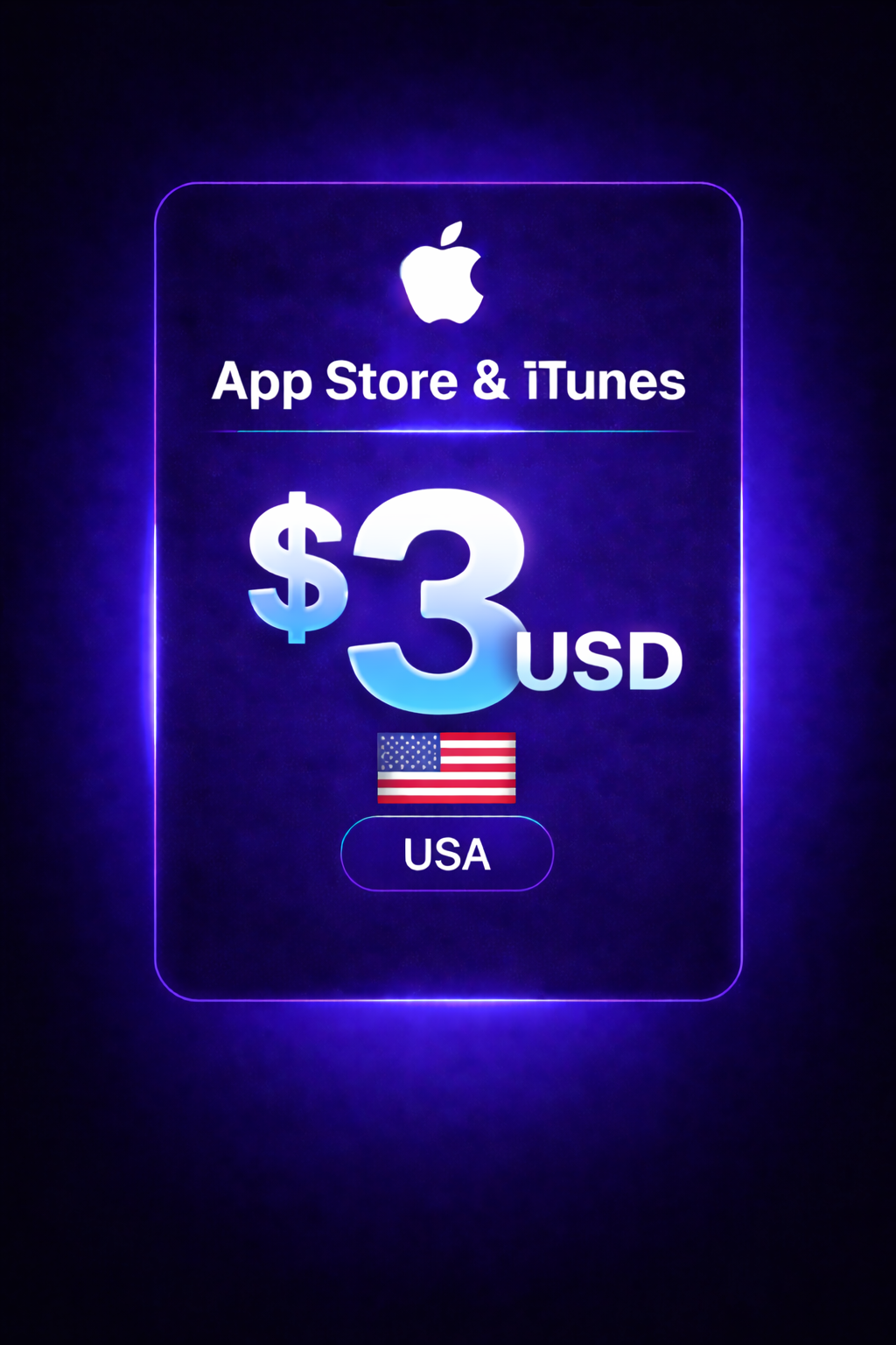 Apple Gift Card 3$ | Подарочная карта Apple для App Store и пополнение счета Apple ID 3 доллара